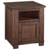 Budmore Casual Brown Rectangular End Table - Transitional - Side Tables ...