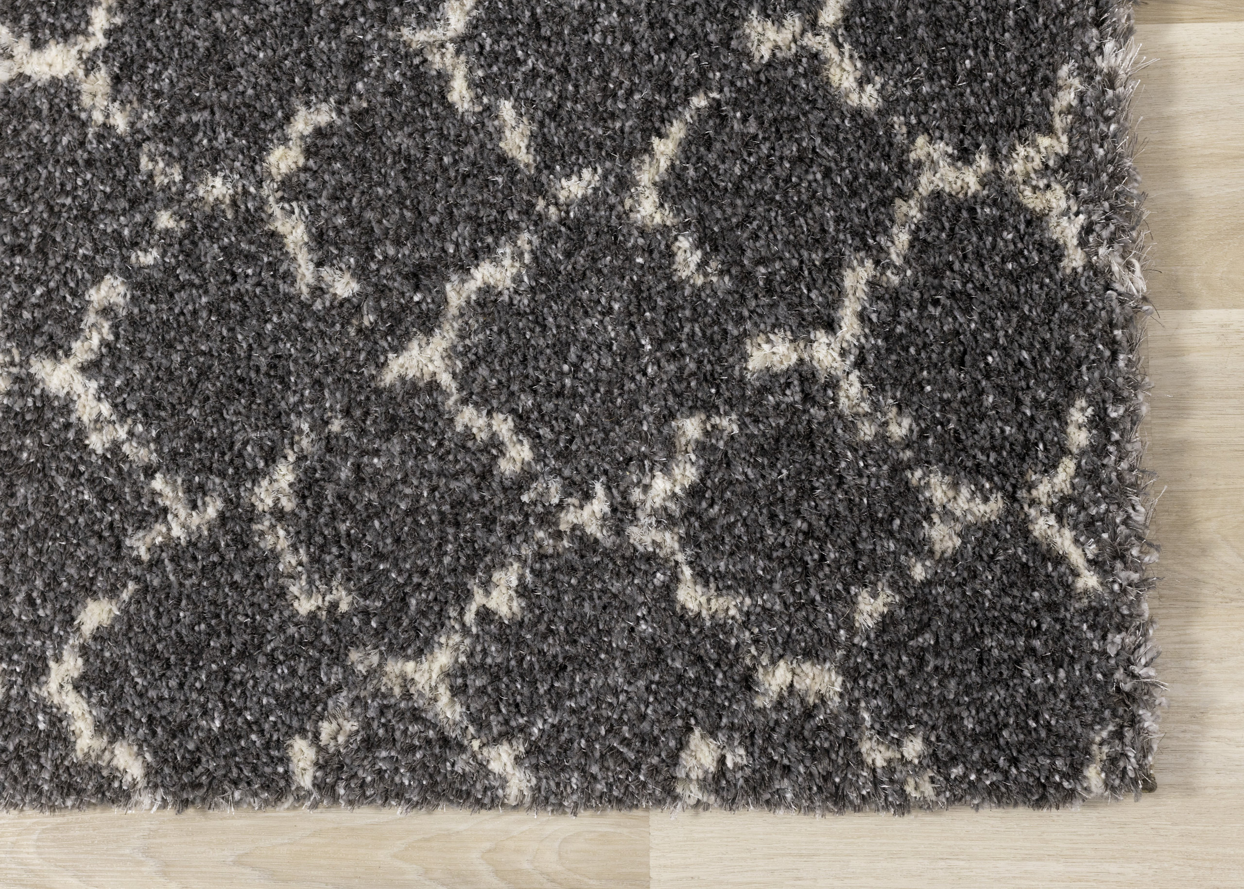 Lush Collection Grey Cream Lattice Rug, 7'10"x11'2" - Contemporary ...