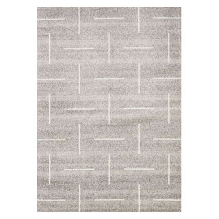 Madrid Collection Modern Grey Lines Rug - Contemporary - Area Rugs - by ...
