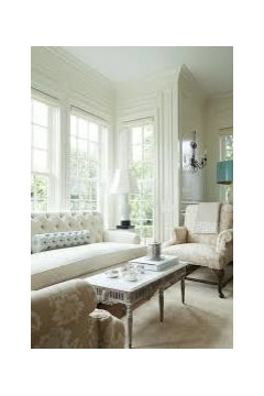 Blue interior trim painting