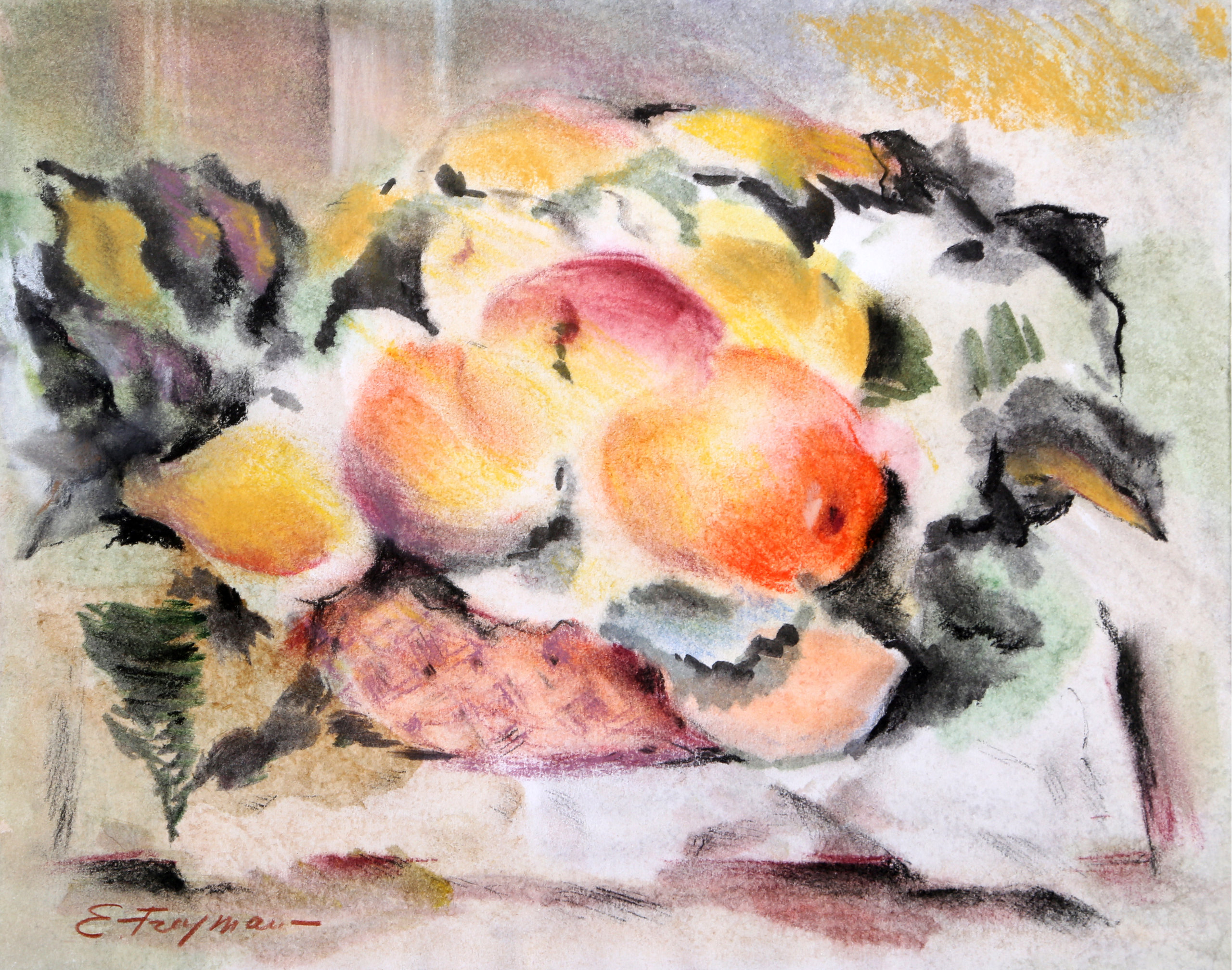 Fruits, the Basket, Erik Freyman, 15x11 - Contemporary - Paintings - by ...