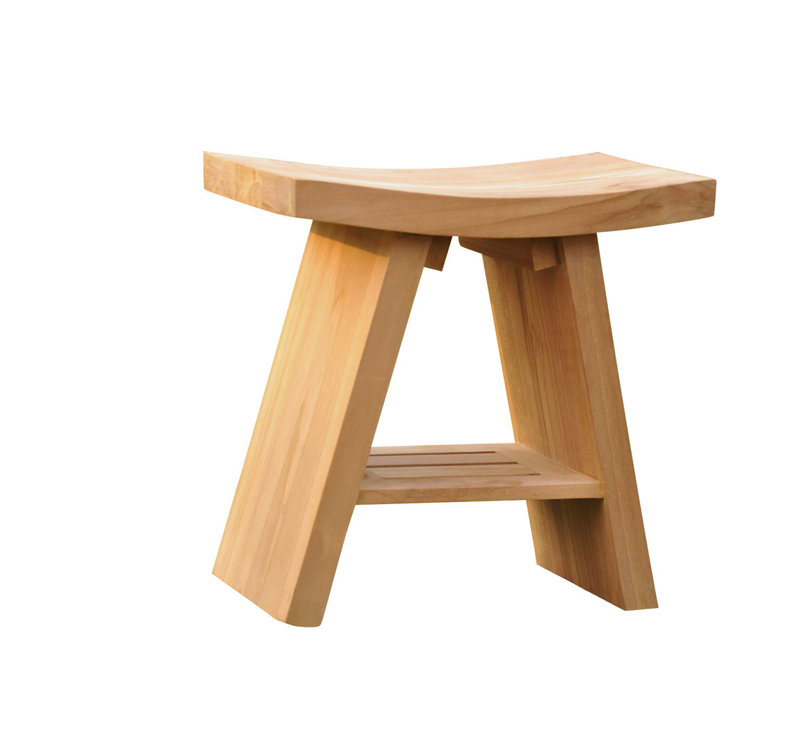 Asian Teak Shower Stool - Contemporary - Shower Benches & Seats - by ...