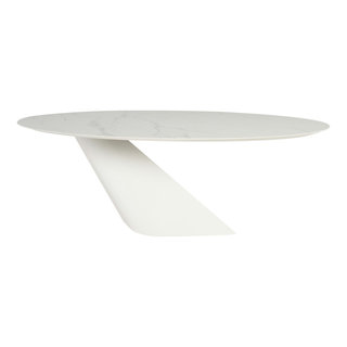 Oblo White Ceramic Dining Table, HGNE283 - Transitional - Dining Tables ...