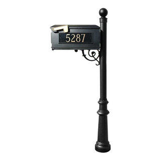 Mailbox Post System-Fluted Base, Ball Finial - Traditional - Mailboxes ...