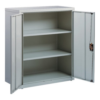 Hirsh Welded Metal Storage Cabinet with 2 Shelves Putty/Beige ...