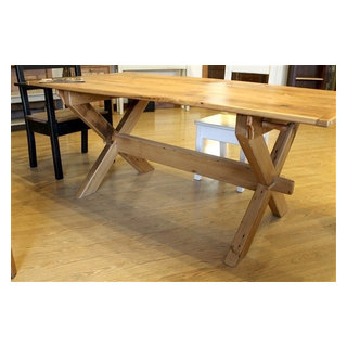 X Cross Trestle Base Table - Farmhouse - Boston - by ECustomFinishes ...