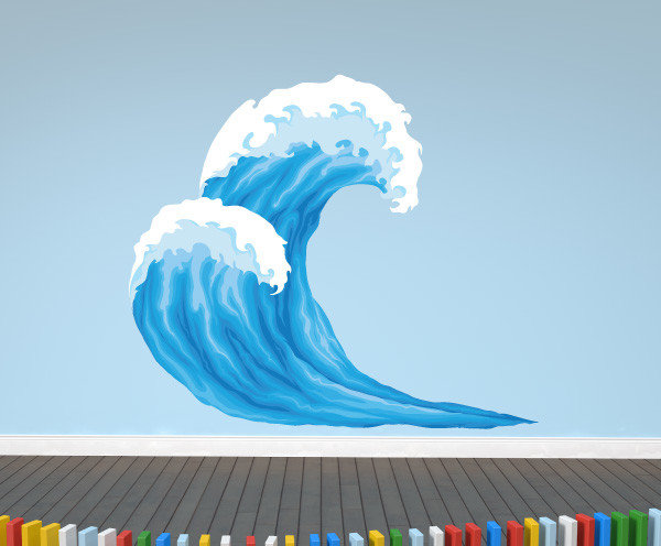 Waves Vinyl Wall Decal WavesUScolor006, 8 in. - Contemporary - Wall ...