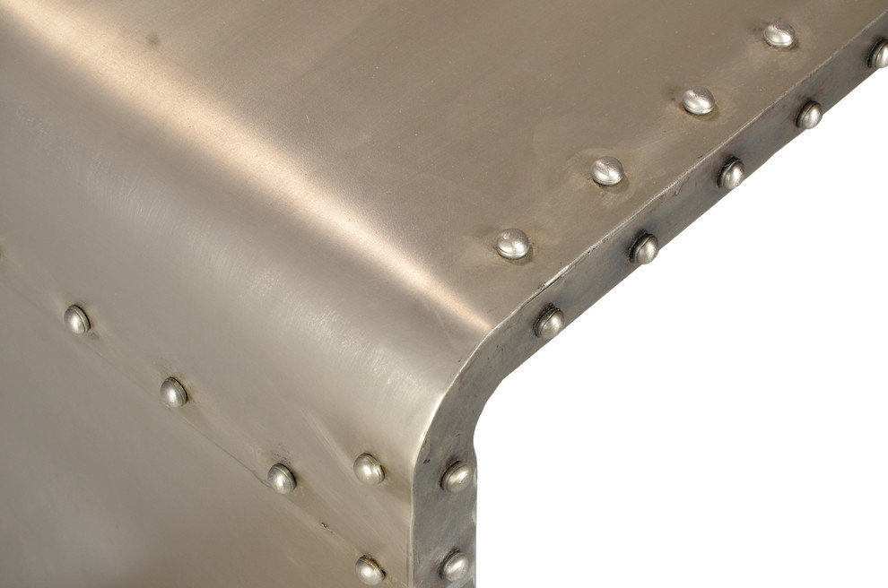 Sheridan Cast Iron Side Table in Gold Featuring Rivet Detailing ...