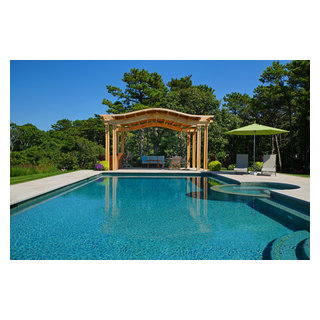 Irish Mist Pebble Sheen w/ Phoenicia Buff Granite Surround - Pool ...