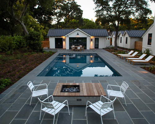 Farmhouse Pool Design Ideas, Remodels & Photos
