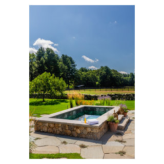 English Garden with Follies leading to Soake Pool - Victorian - Pool ...