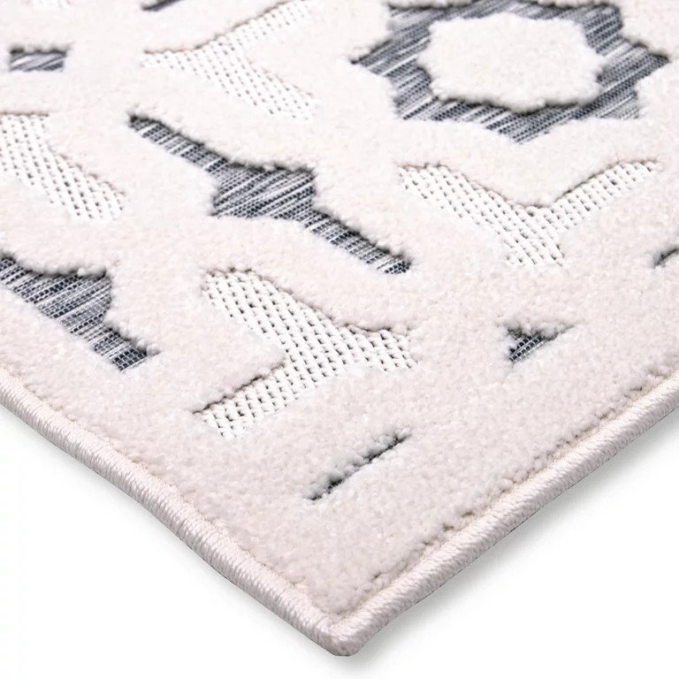 Natural Geometric Outdoor Area Rug, Indoor/Outdoor with Stylish Design ...
