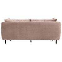 Serenity 79 Mauve Velvet Sofa with Black Metal Legs - Contemporary ...