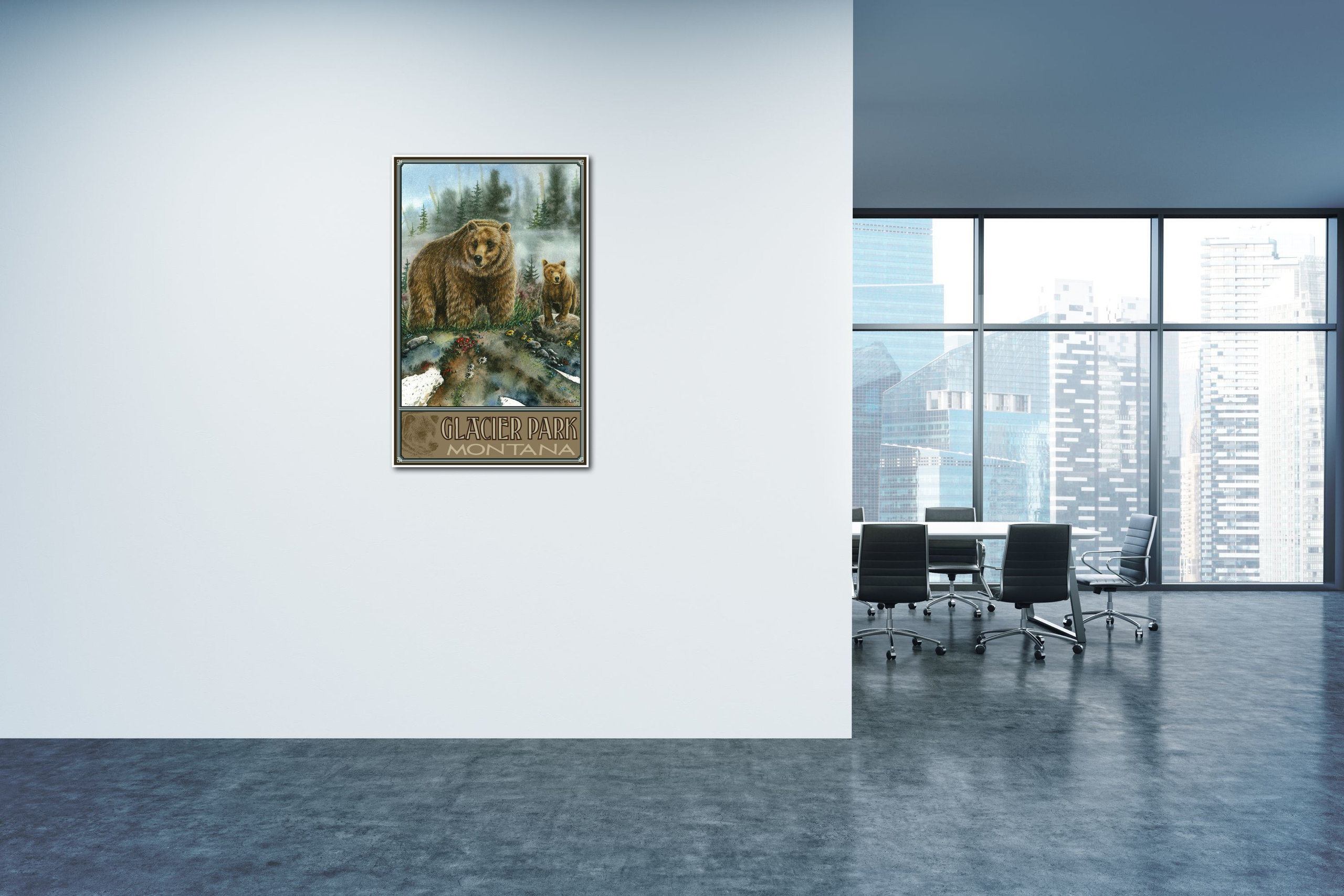 by Artist Dave Bartholet Glacier National Park Montana Art Print, 24 ...