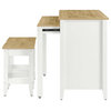 Farmstead 3-Piece Kitchen Island and Stool Set - Contemporary - Dining ...