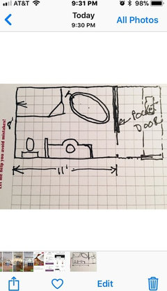 What is the best layout for an 8x11 master bathroom?