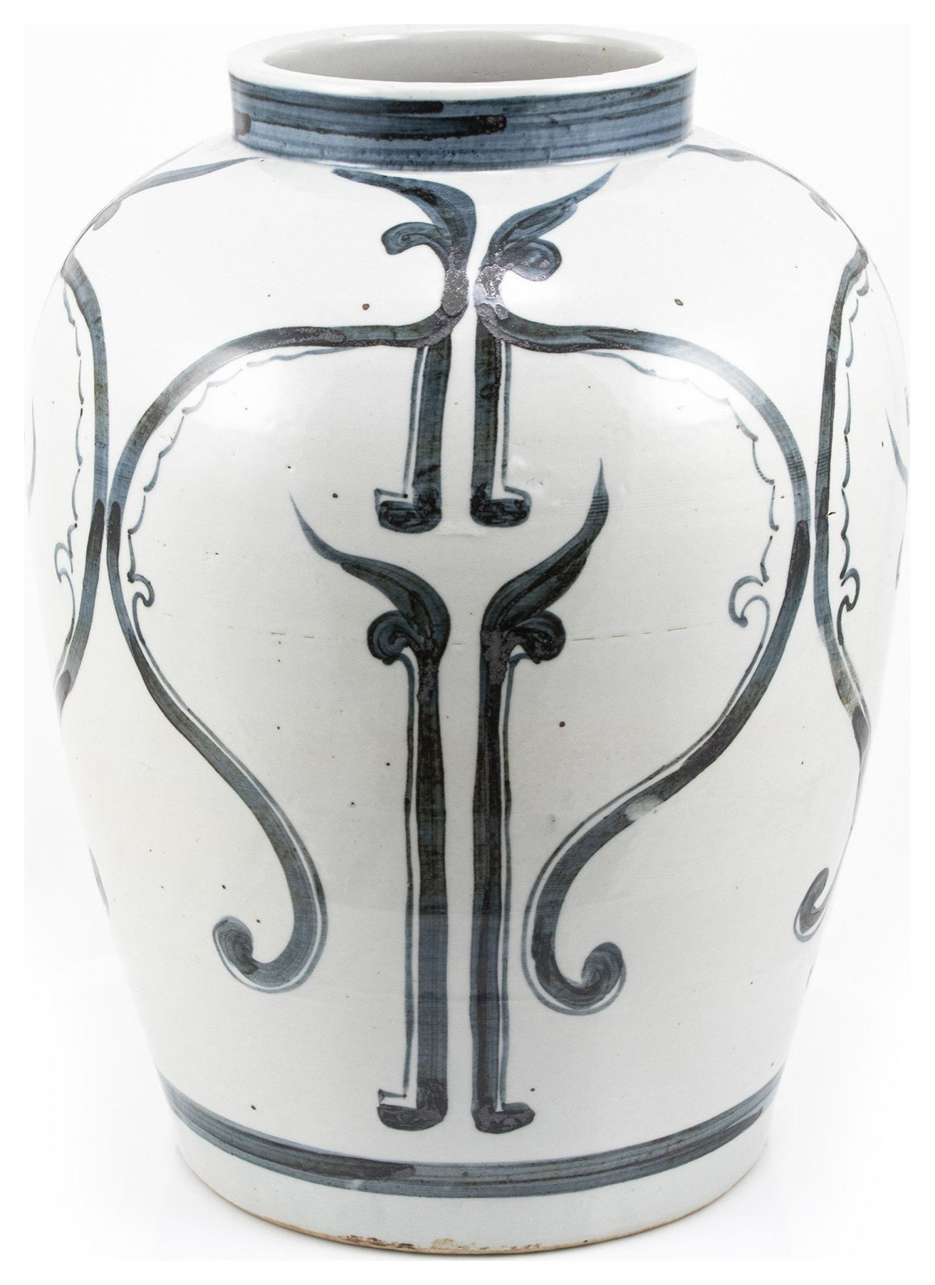 Blue And White Peking Opera Mask Jar - Asian - Vases - by William Sung ...