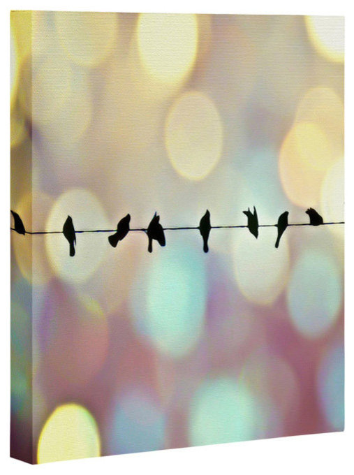 Deny Designs Shannon Clark Birds And Bokeh Art Canvas, 8x10 ...