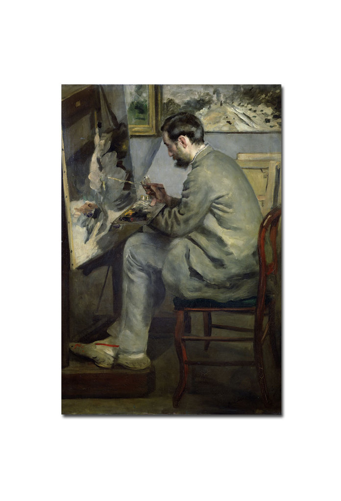 'Frederic Barille at His Easel, 1867' Canvas Art by Pierre Renoir, 16 ...