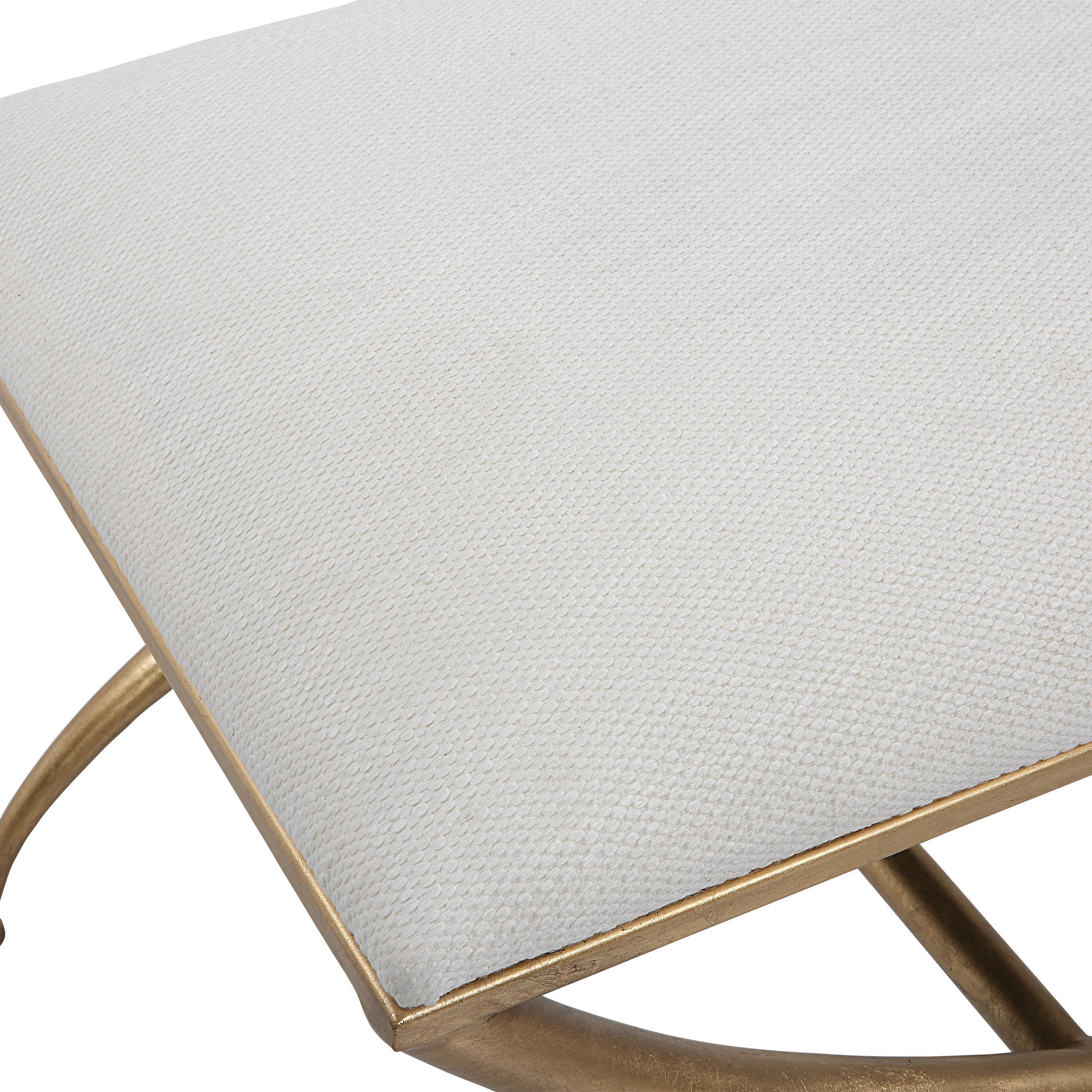 Crossing Small White Bench - Contemporary - Vanity Stools And Benches ...