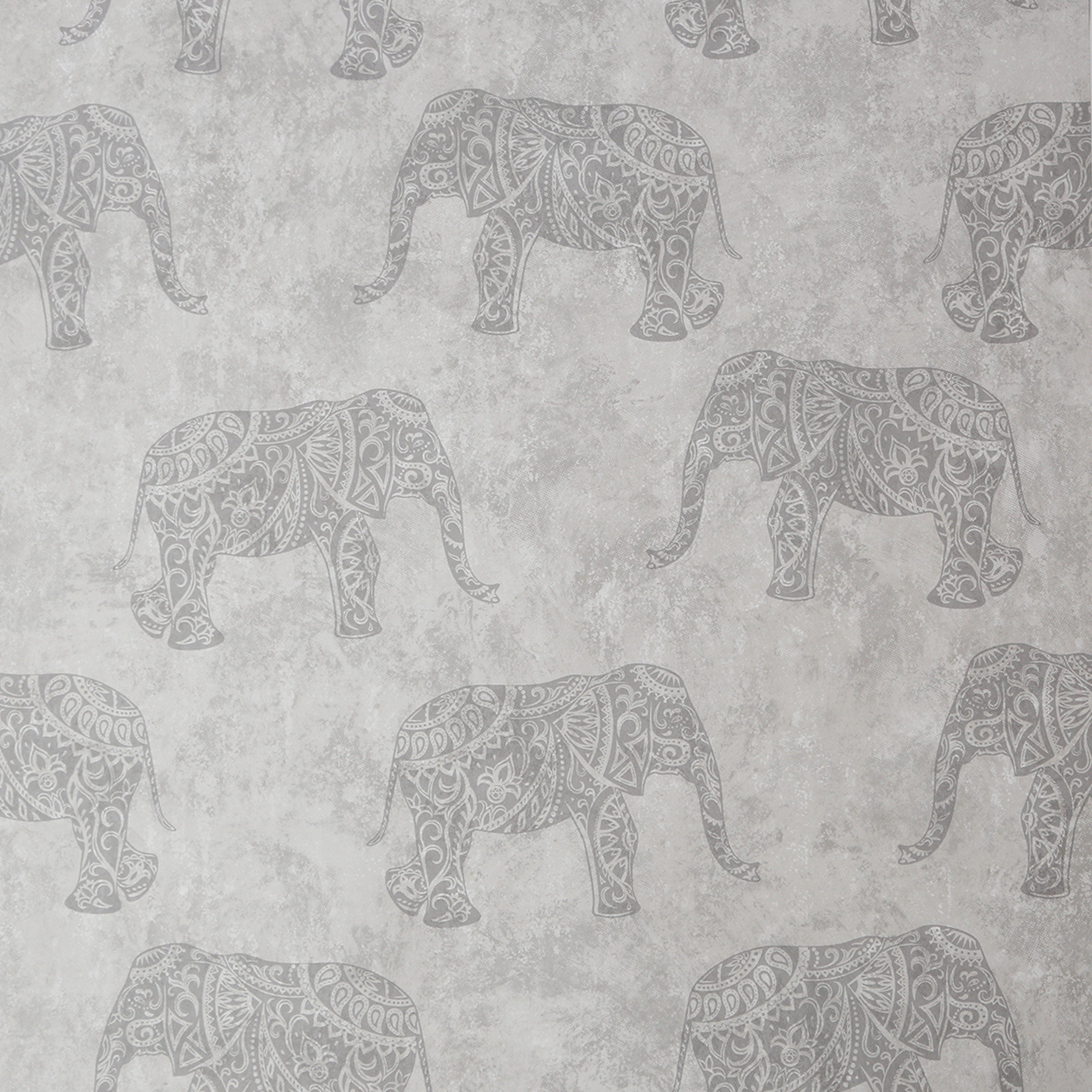 Moroccan Elephants Natural Wallpaper - Mediterranean - Wallpaper - by ...