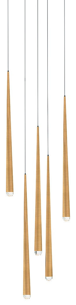 Cascade LED Pendant, Aged Brass - Modern - Pendant Lighting - by LAMPS ...