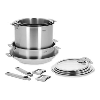 Cristel Strate Stainless-Steel 13 Piece Cookware Set - Contemporary ...