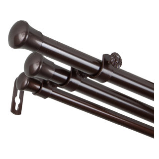 Central Design 13/16 inch Triple Curtain Rod, 28-48" - Transitional ...