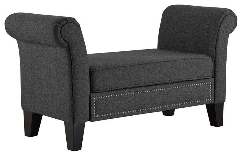 Rendezvous Bench, 52.5"L x 22.5"W x 28.5"H - Transitional - Upholstered Benches - by Homesquare ...