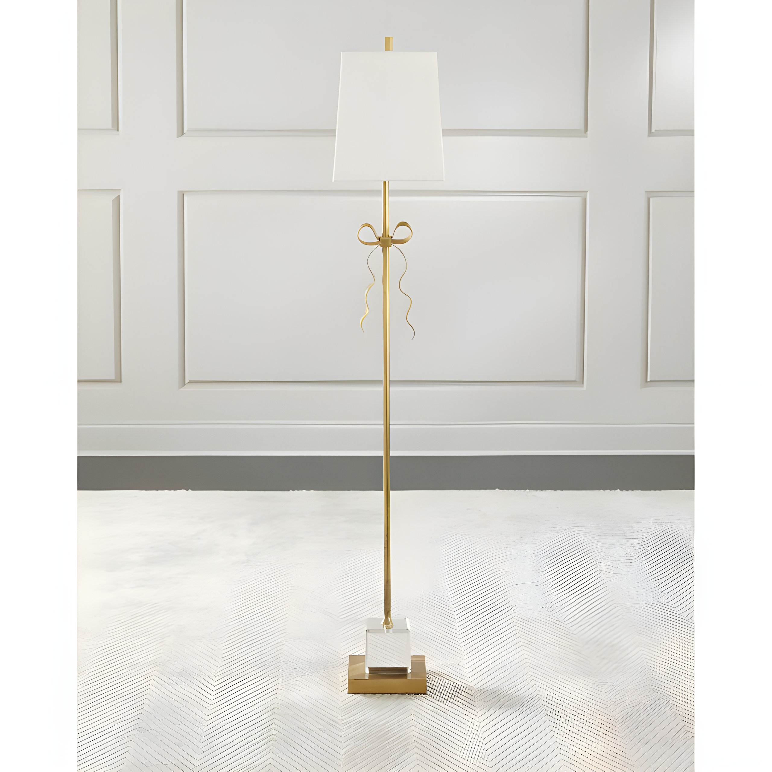 Crans-Montana | Retro LED Copper Floor Light With a Princess Bow ...