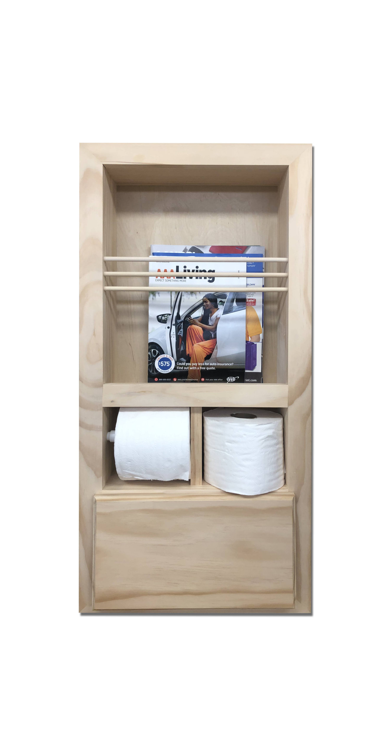 Montclair Combination Toilet Paper Holder Recessed Magazine Rack ...