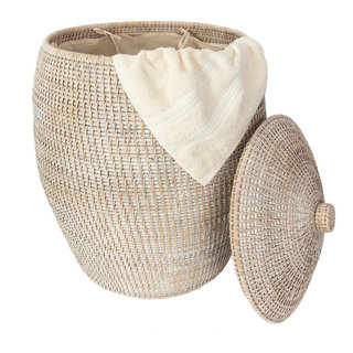 Saboga Home Beehive Laundry Hamper with Liner - Tropical - Hampers - by ...