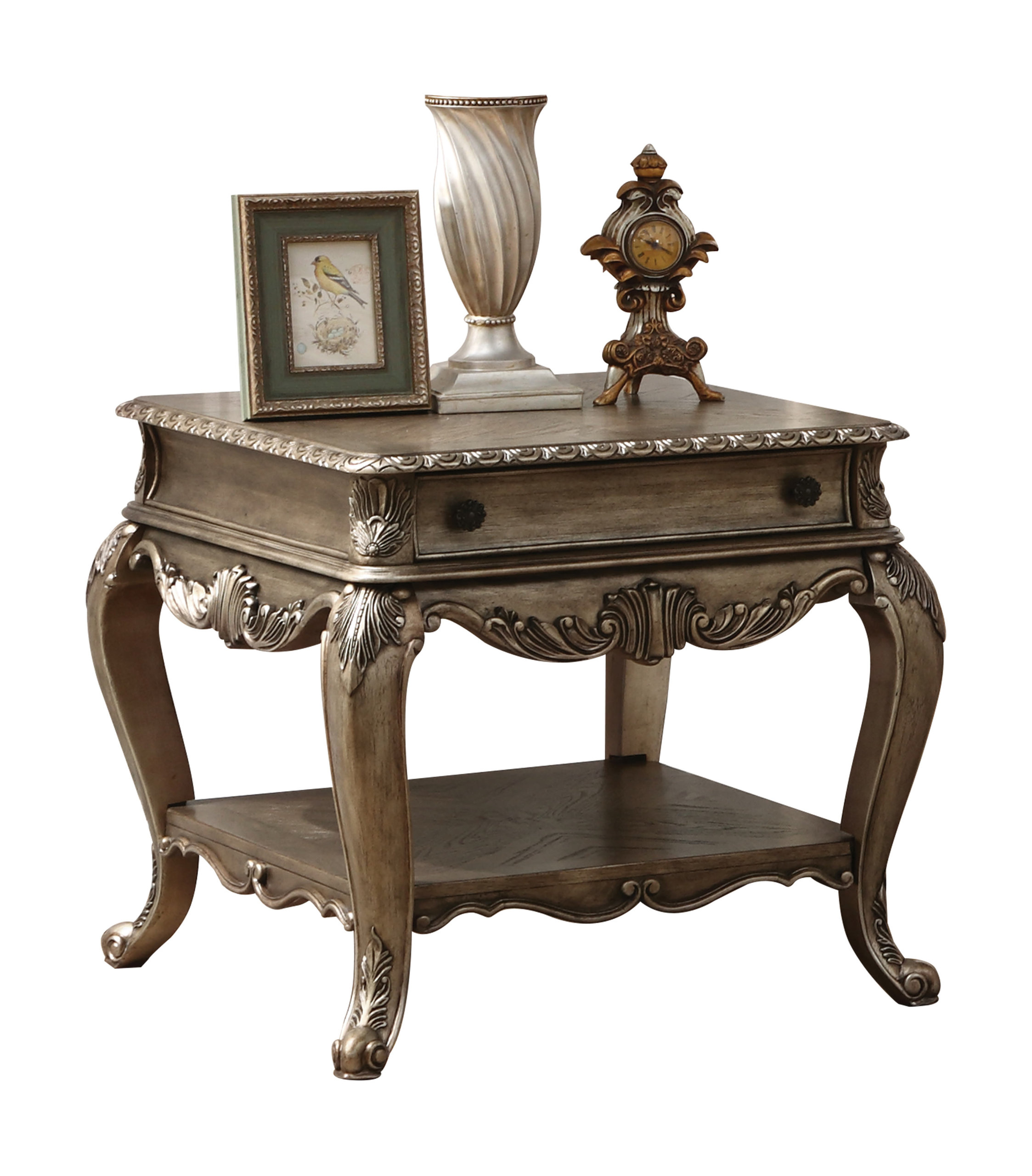 Acme Ragenardus Victorian End Table, Vintage Oak - Victorian - Side ...