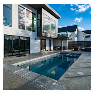 Lake view severely sloped shallow lot - Modern - Pool - Other - by ...