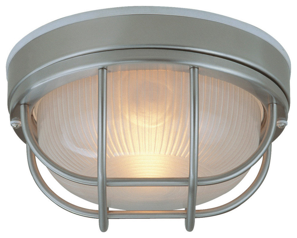 Craftmade Bulkheads Large Flush Mount, Stainless Steel - Beach Style ...