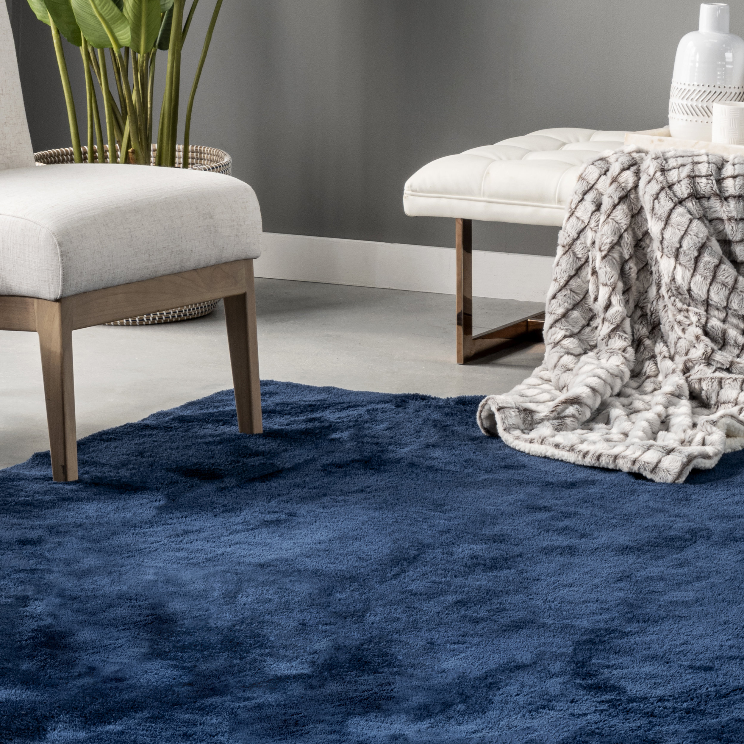 nuLOOM Loni Solid Machine Washable Shag Area Rug, 6'x9' - Contemporary ...