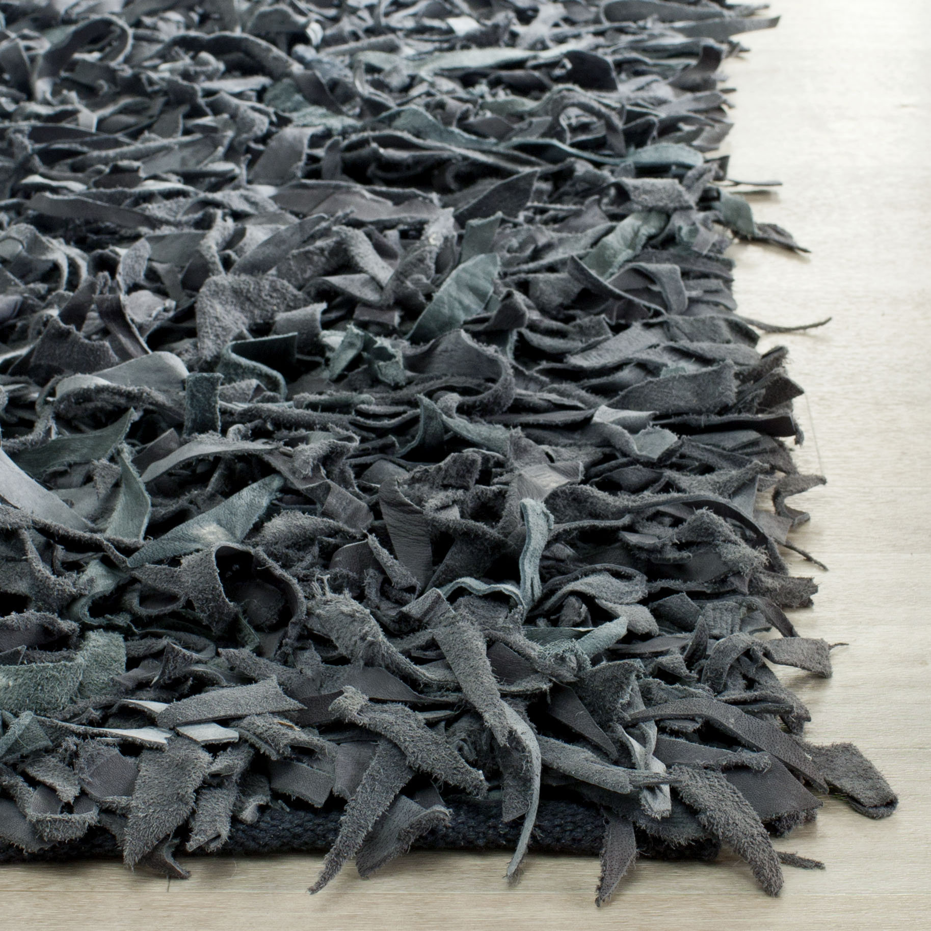 Safavieh Leather Shag Collection LSG511 Rug, 8' Square - Contemporary ...