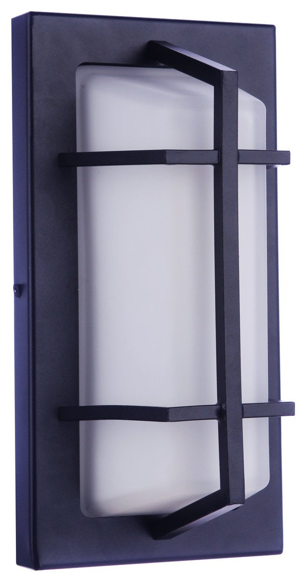 Bulkhead Rectangular 1-Light Outdoor Bulkhead, Textured Black - Beach ...