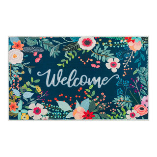 Mohawk Home Recycled Rubber Door Mat Country Welcome Multi Doormat, 18 ...