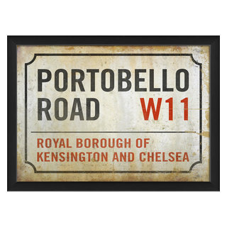 Portobello Road Sign Print - Contemporary - Prints And Posters - by Art ...