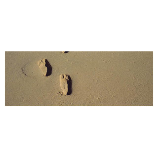 Footprints in the Sand Panoramic Fabric Wall Mural, 24 in x 9 in - Wall ...