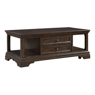 Lexicon Tobias Traditional Wooden Lift Top Coffee Table in Espresso ...