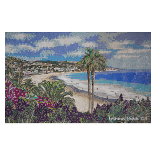 Mosaic Art - Laguna Beach CA, 94" x 63" - Tropical - Tile Murals - by ...