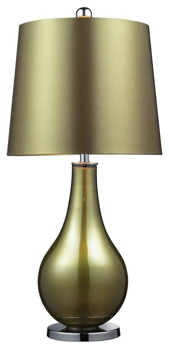 Dayton Table Lamp, Sigma Green and Polished Nickel - Transitional ...