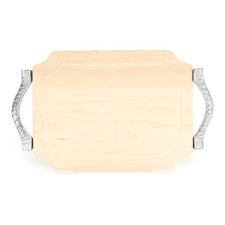 BigWood Boards Scalloped Cutting Board with Rope Handles, Small ...