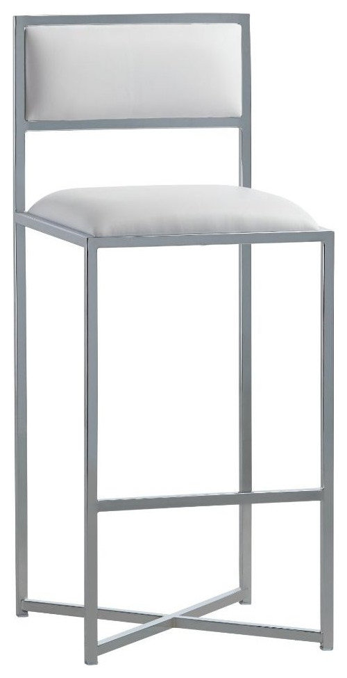 Modus Amalfi 2 X-Base Bar Stool in White - Contemporary - Bar Stools ...