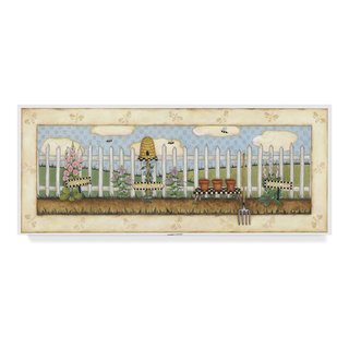 Robin Betterley 'Beehive Fence' Canvas Art, 47"x20" - Farmhouse ...