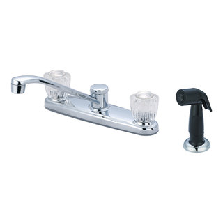 Elite Two Handle Kitchen Faucet, Polished Chrome - Contemporary ...