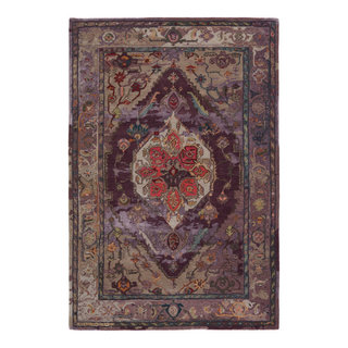 Raisa Handmade Medallion Area Rug, 9'X12' - Mediterranean - Area Rugs ...