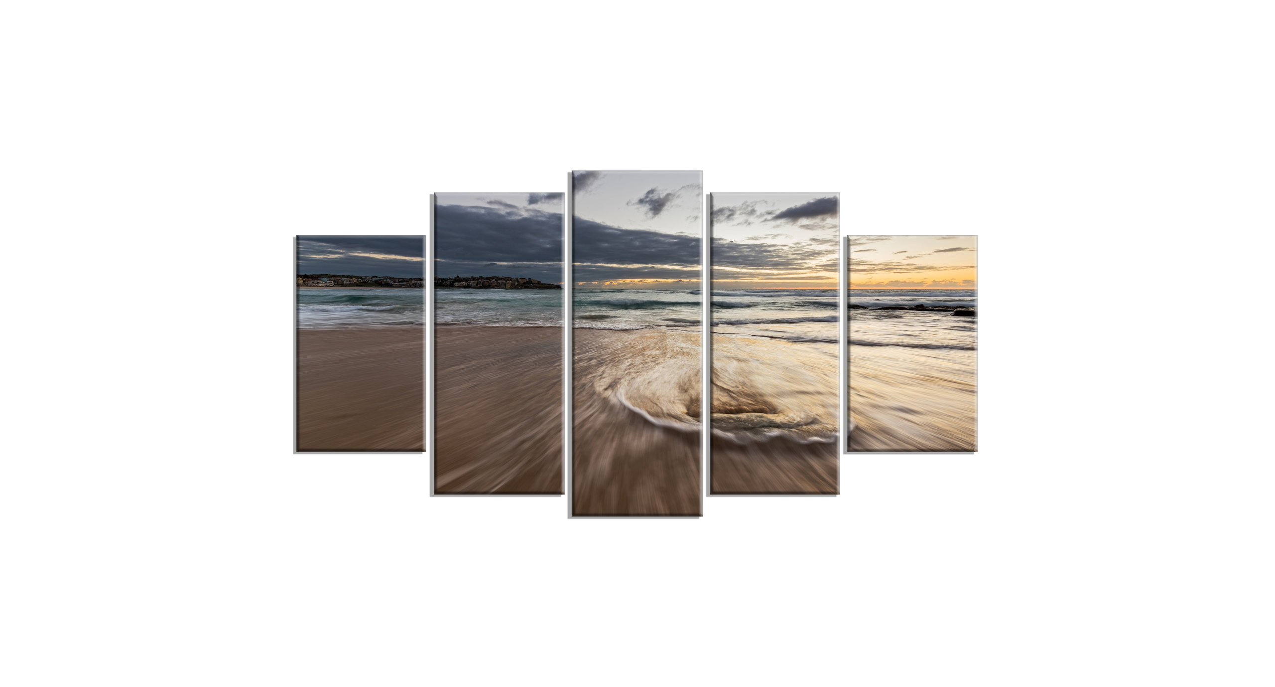 "Morning Playful Surf and Pleasant Sky" Metal Wall Art, 60"x32" - Beach ...